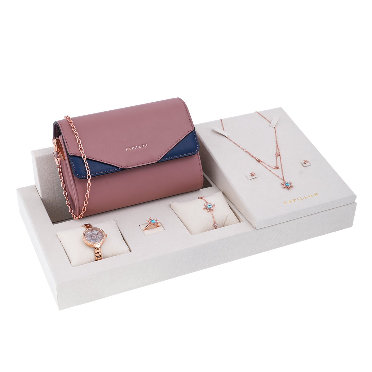 Papillon Accessories Gift Set Rose Gold 6 Pieces