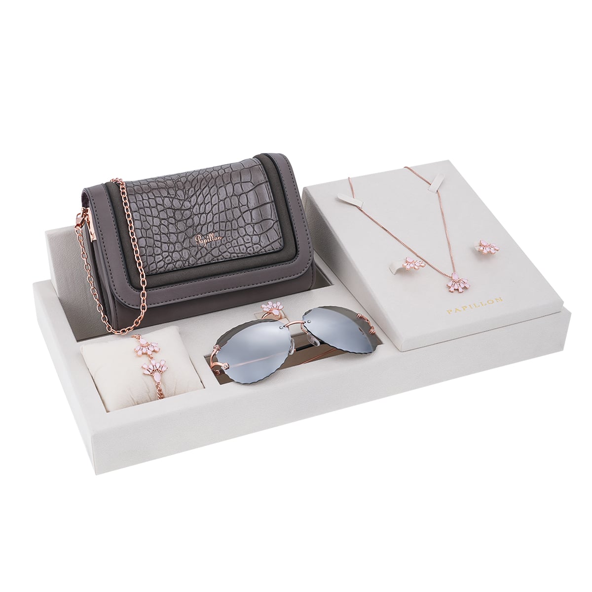 Papillon Accessories Gift Set Rose Gold 6 Pieces